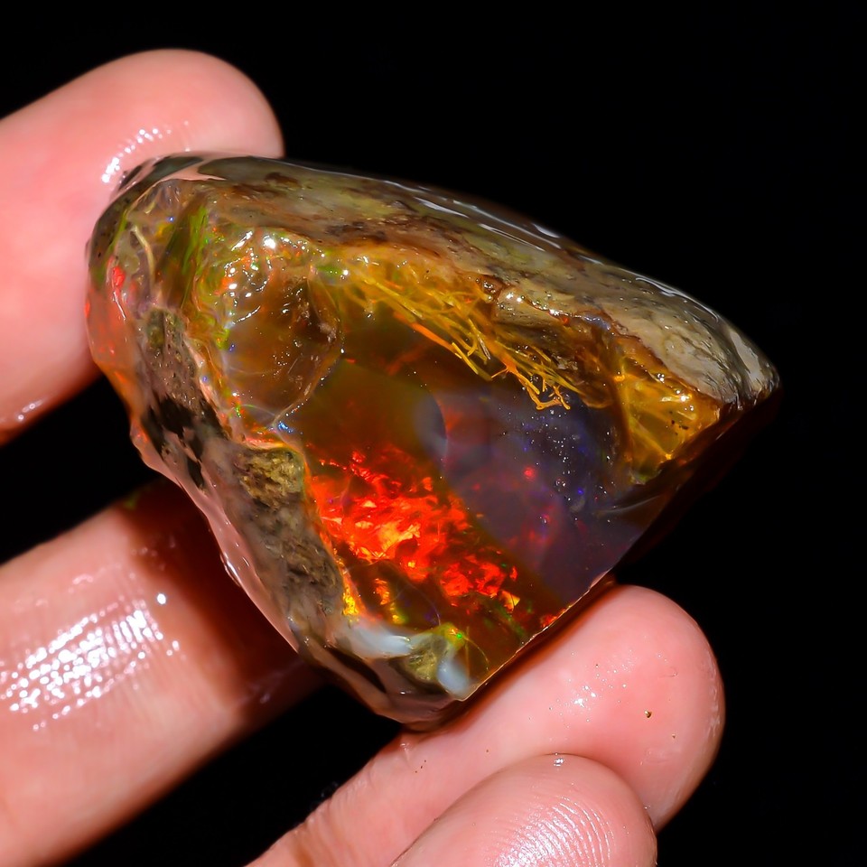 Natural Oil Rough 126.50 Carat Fancy Opal Ethiopian Raw, Fire Opal ...