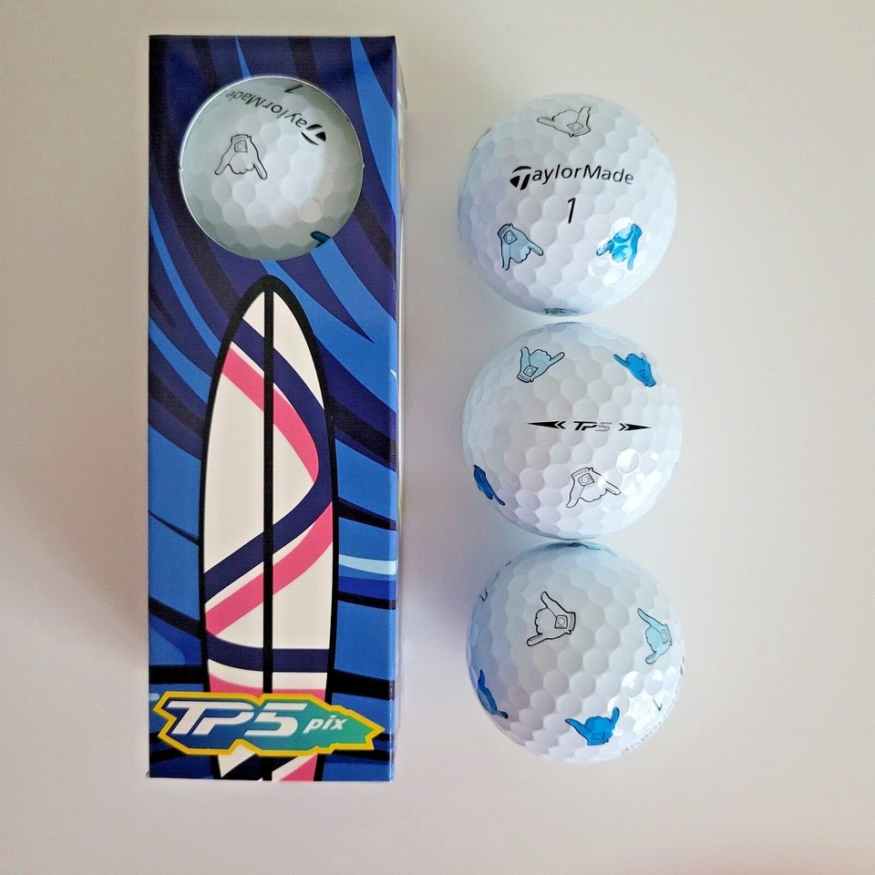 TaylorMade TP5 Pix SHAKA Aloha Limited Edition Golf Balls | eBay
