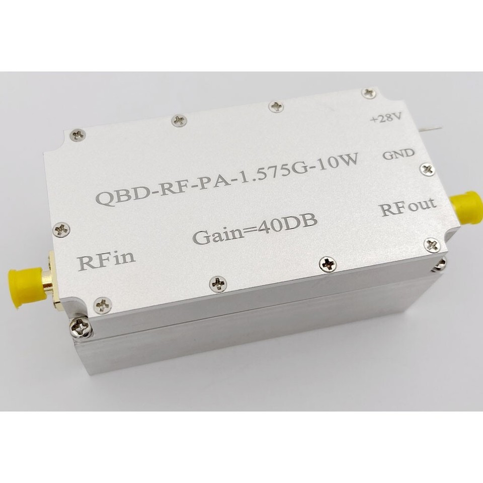 QBD-RF-PA-1.575G-10W 1.5-1.6GHz RF Power Amplifier GPS Beidou RF Power ...