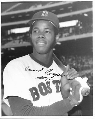 CECIL COOPER Autographed Signed 8 x 10 Vintage Photo Boston Red Sox ...