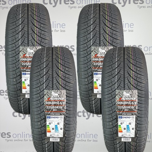 4X New 225 55 19 ARIVO A/S ALL SEASON TYRES 99V 225/55R19 2255519 (4 ...