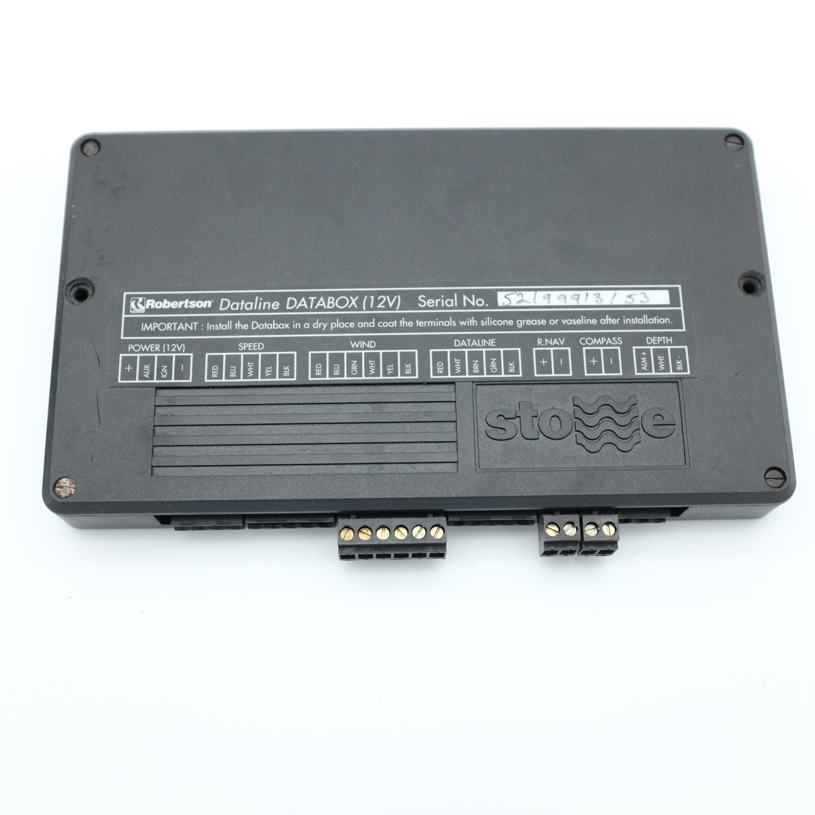 SIMRAD STOWE Blackbox Robertson Dataline Databox 12V DEPTH WIND w ...
