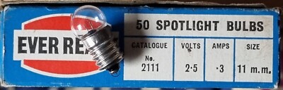 Ever Ready 11mm Torch Bulb No 2111 2.5 V 0.3 A | eBay UK