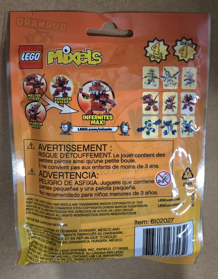 Lego Mixels Series 4 Set 41532 BURNARD Infernites Max New Sealed | eBay