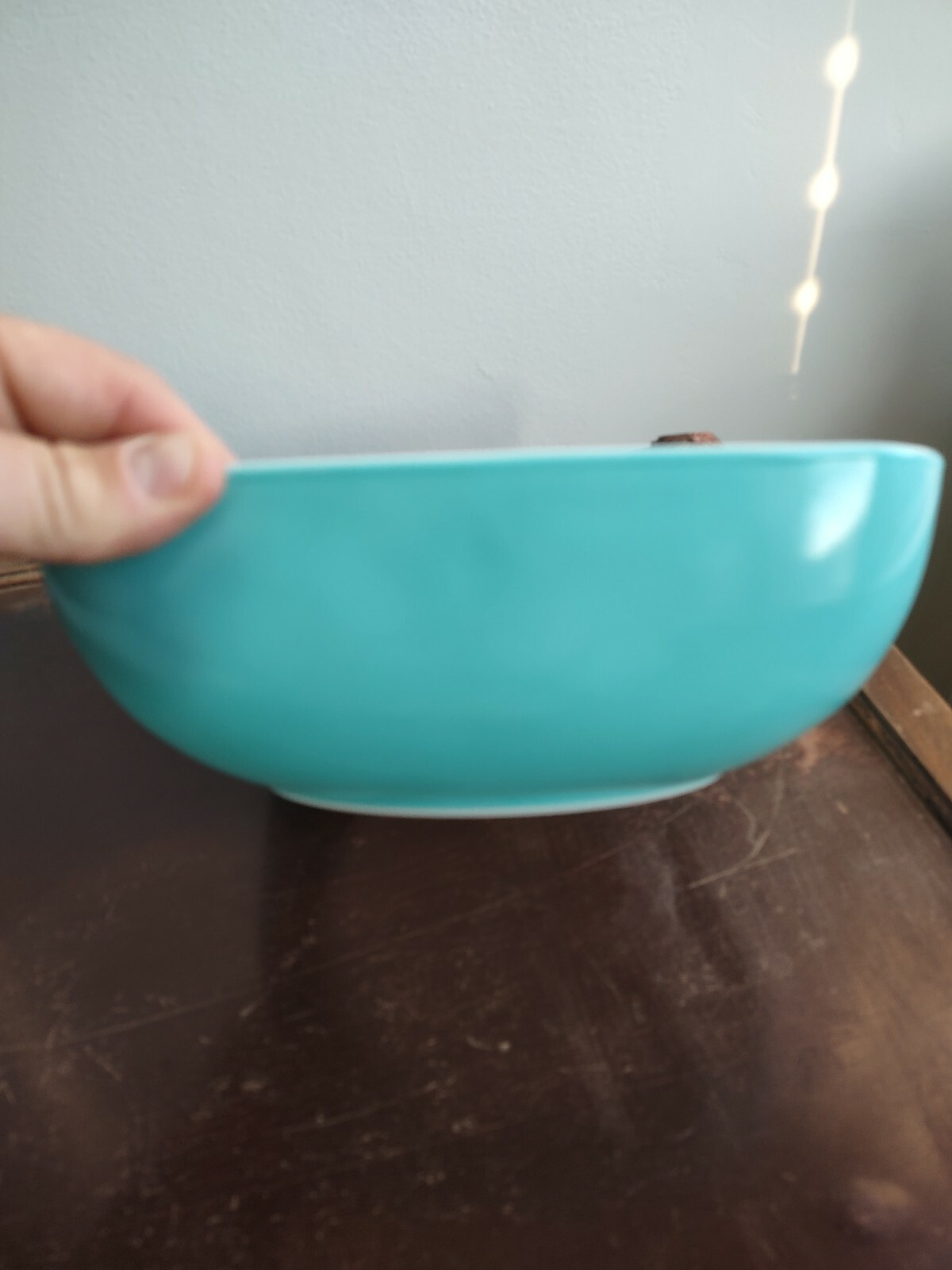 Pyrex Turquoise Blue Glass 2 1/2 qt Chip & Dip Square Bowl 025 USA | eBay