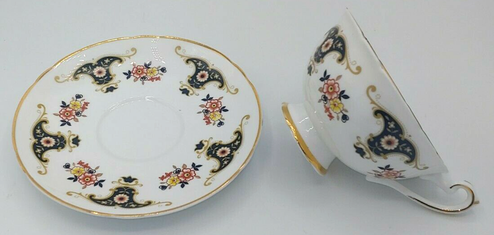 Royal Stafford Bone China Balmoral Tea Cup & Saucer Unique Inside Out ...
