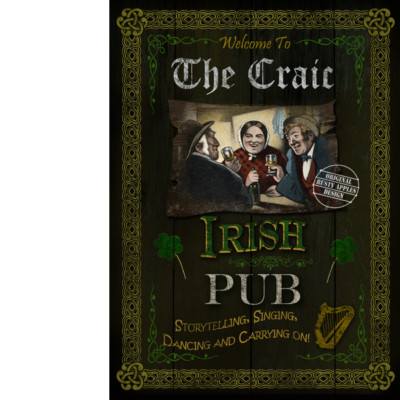 Enjoy The Craic Irish Traditional Pub Sign Metal Wall Art Home Décor ...