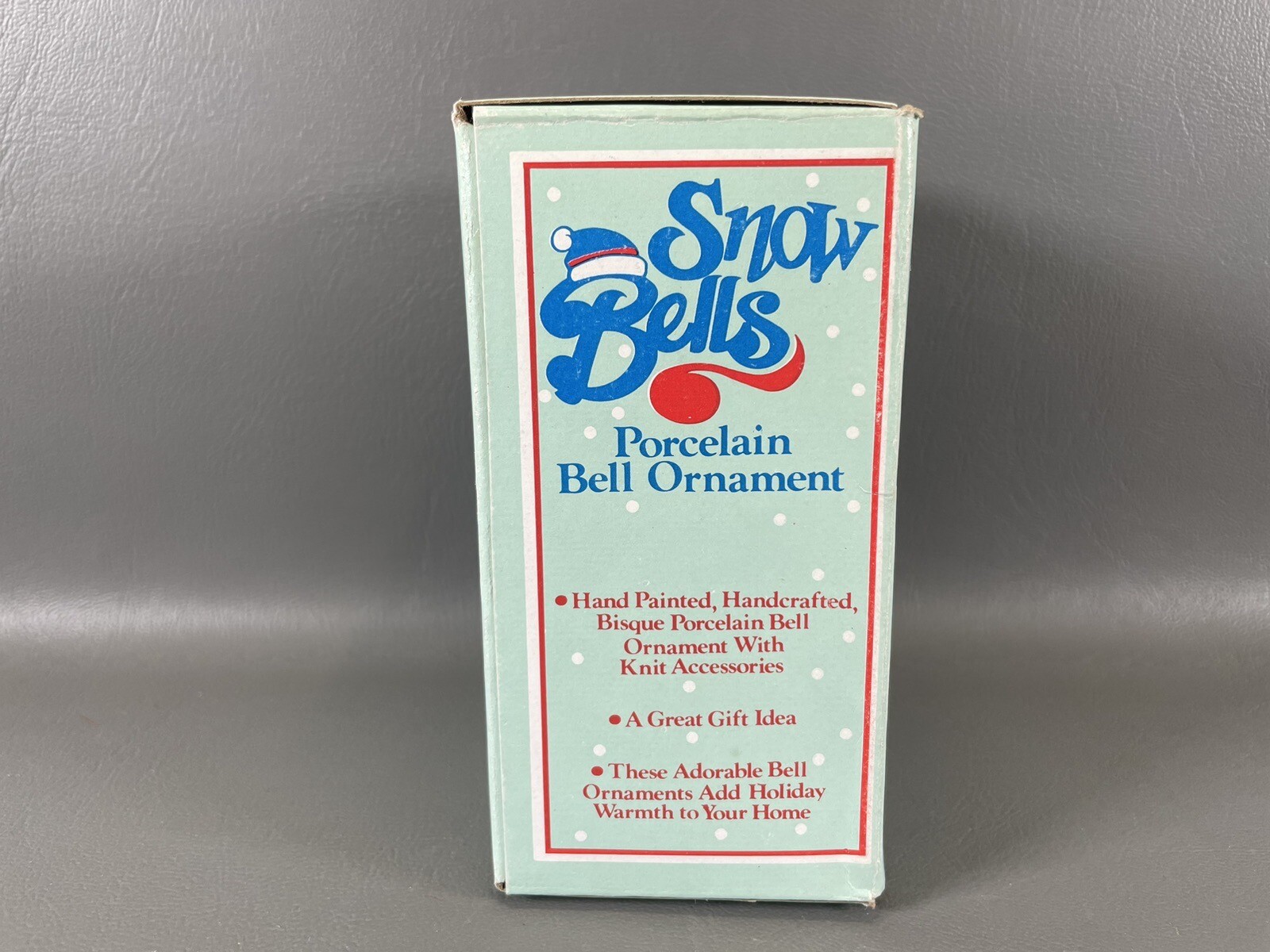 Snow Bells Porcelain Bell Ornament Vintage Snowman with Green Yellow ...