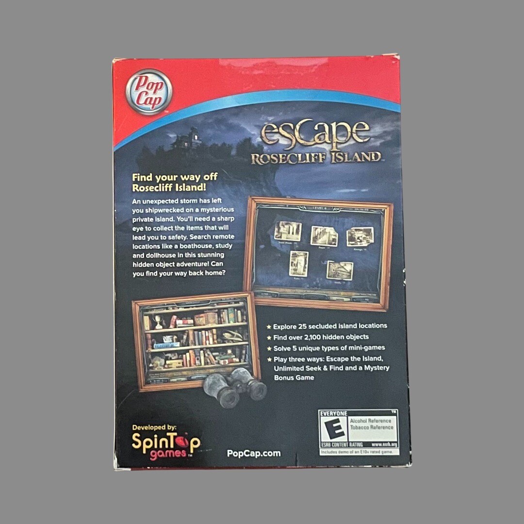 Escape Rosecliff Island (Win/Mac, 2009) Windows Mac PopCap Hidden ...