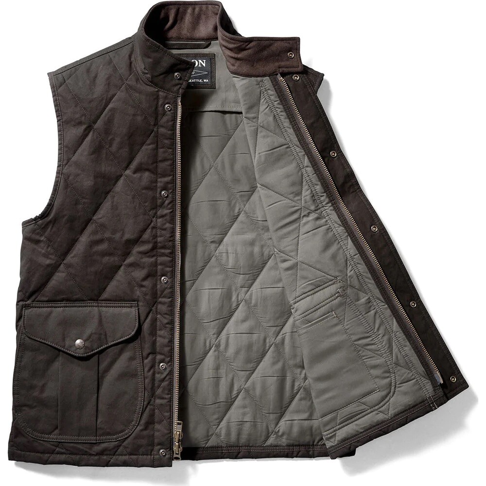 Filson Quilted Polson Vest Coyote Brown Size XS - Gem