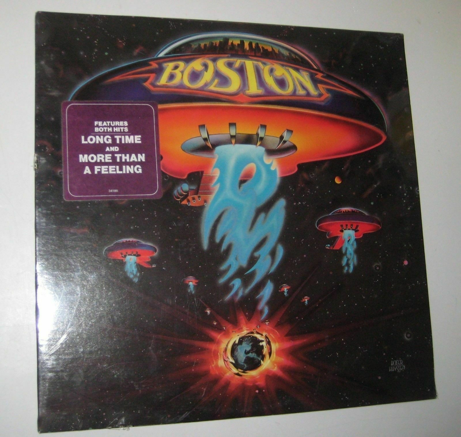 BOSTON 1ST ALBUM 1976 USA JE 34188 OOP 1ST PRESS Sealed W/STICKERS PICK ...