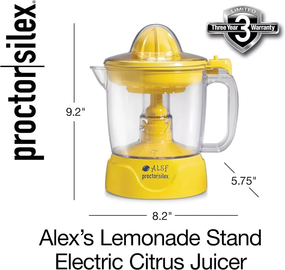 Versatile Electric Citrus Juicer for Lemons, Limes & Oranges - 34 oz ...