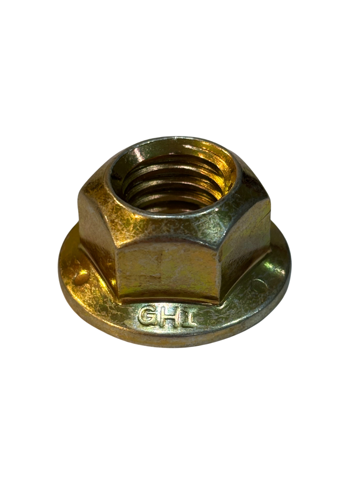 (50 Pcs) 7/16"-14 Grade 8 (G) Hex Flange Top Lock Nuts Coarse Zinc ...