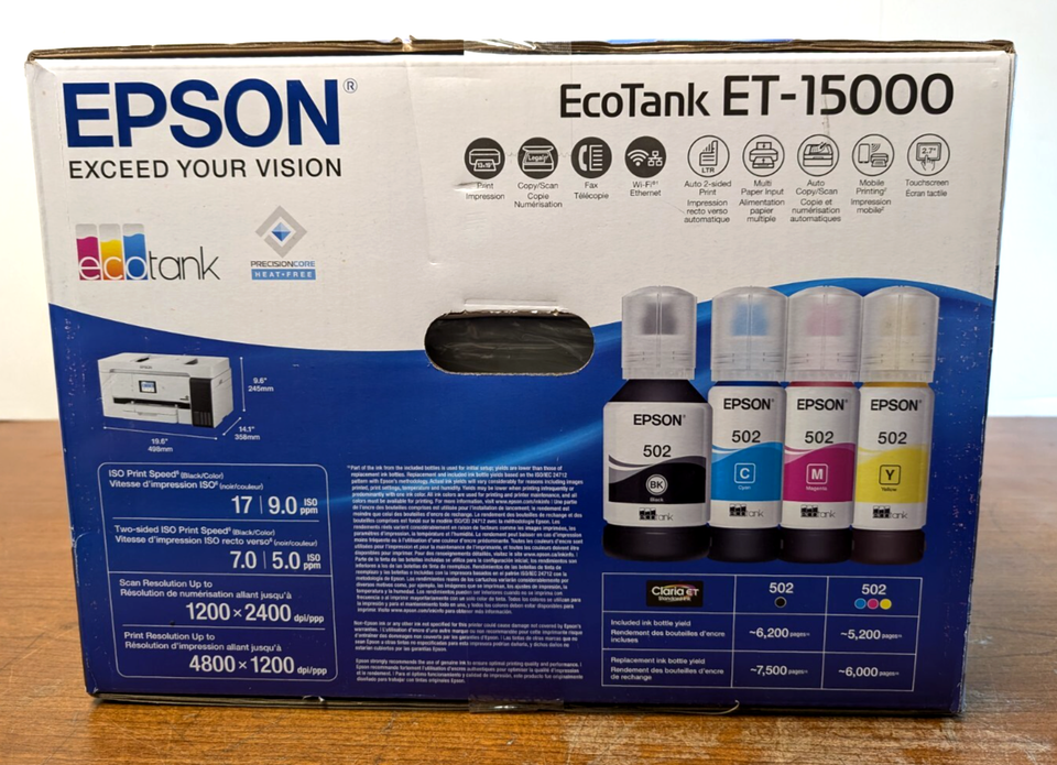 Epson EcoTank ET-15000 Printer - NEW IN SEALED BOX! | eBay