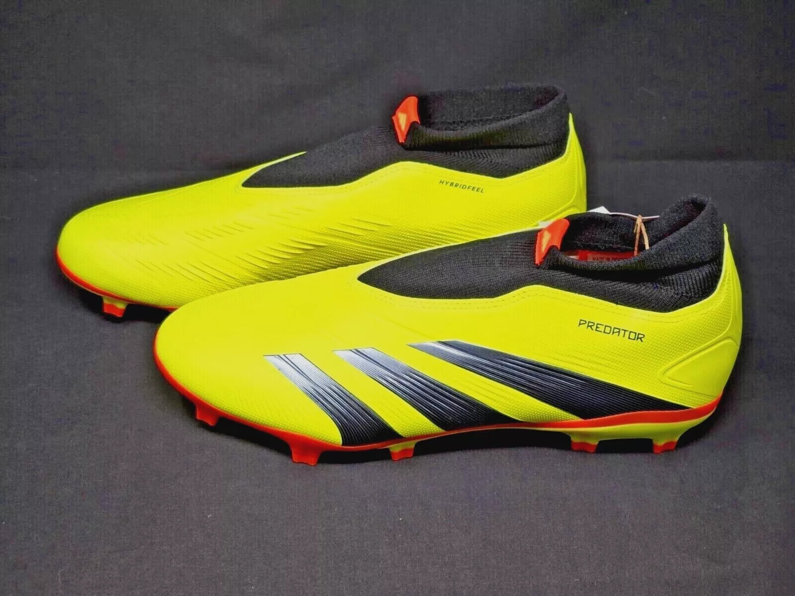 Adidas Predator 24 League Laceless FG Cleats Mens Yellow Black Energy ...