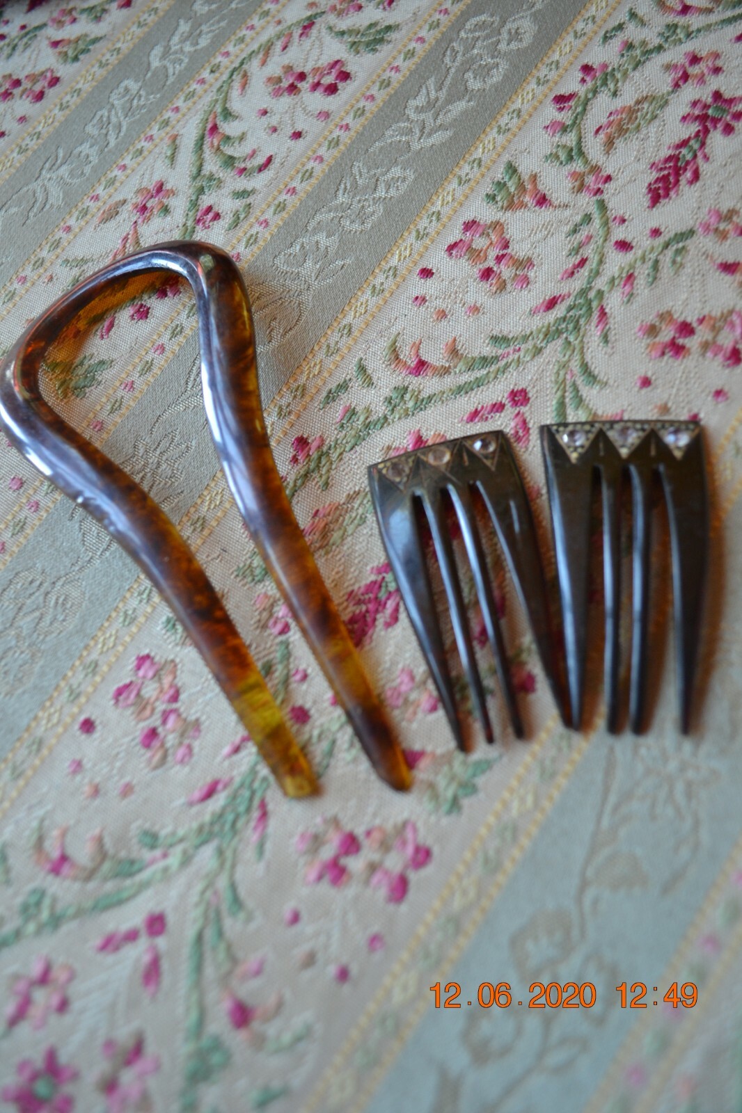 Antique Ornate Faux Tortoise shell - 3 Hair Combs (1 is a pair) | eBay