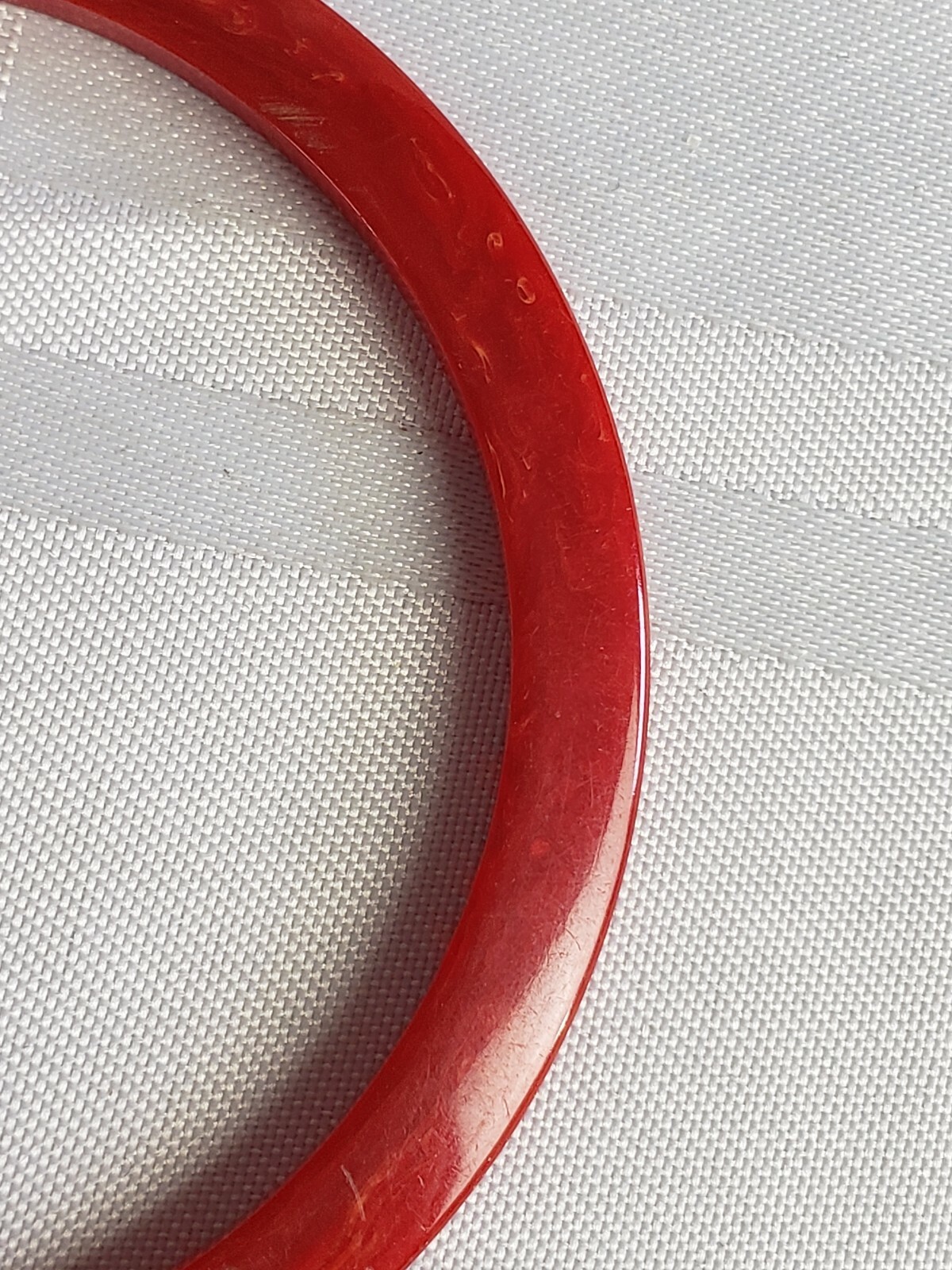 1940'S BANGLE BAKELITE RED BRACELET FASHION JEWELERY … - Gem