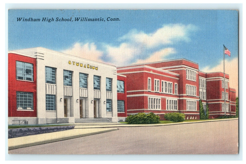 Windham High School Willimantic CT - Early Linen View | eBay