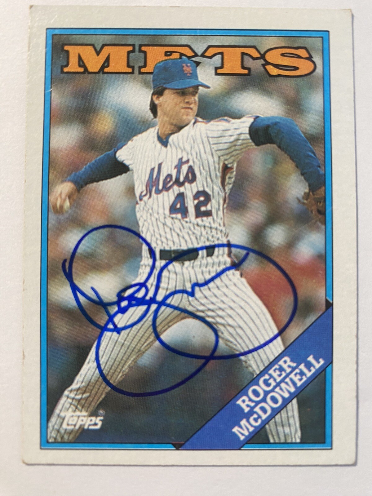 1988 Topps #355 Roger McDowell - AUTOGRAPHED Signed AUTO Card - New ...