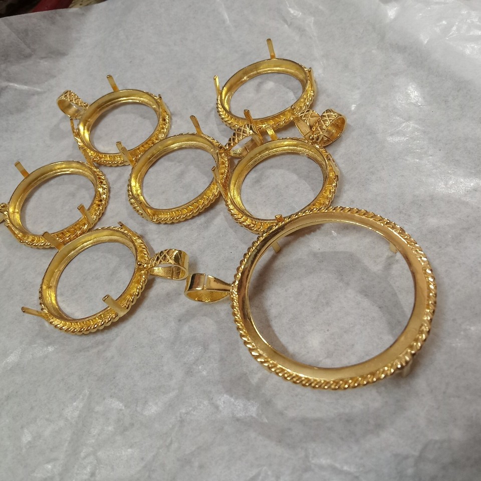 925 Sterling Silver Bezel Blanks, Pendant Blanks, Coin Trays, Jewelry ...