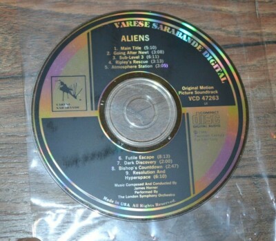 Aliens Movie CD Soundtrack James Horner Original Motion Picture 1986 ...