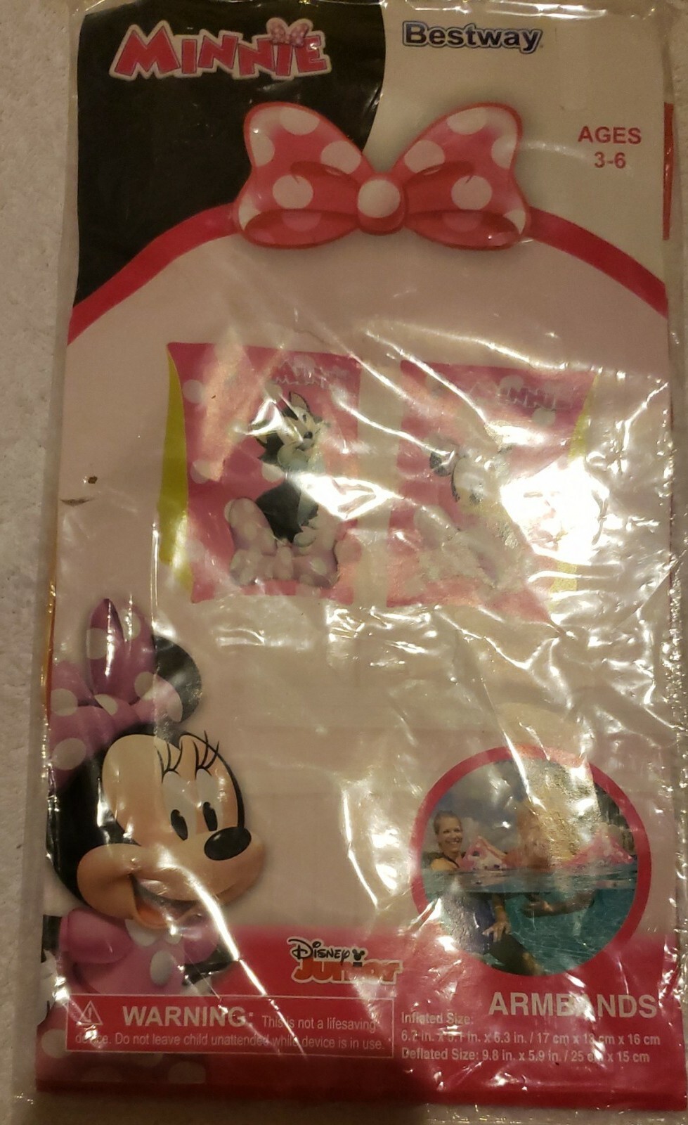 Brand New Disney Minnie Mouse Arm Bands Ages 3-6 Kids Swimming Pool | eBay