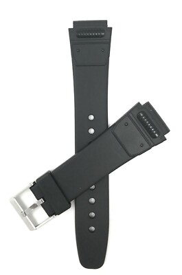 Bandini Black Rubber Sports Watch Band Strap, Matte, 2 Pins,18mm & 20mm ...
