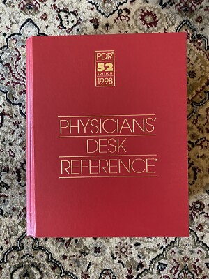 Physicians' Desk Reference 1998 Hardcover Book - 52 Edition | eBay