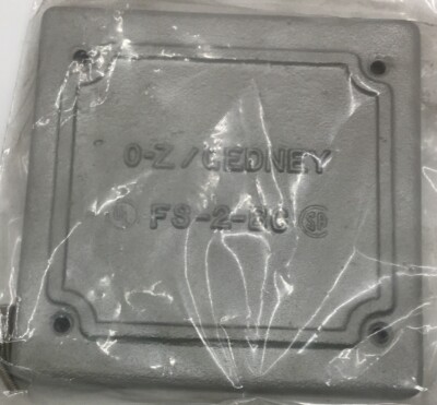 FS2BCA O.Z./GEDNEY BLANK ALUMINUM 2-GANG CAST DEVICE BOX COVER | eBay