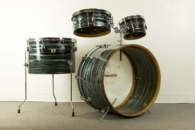 1970s Ludwig Standard S-340 "Single Six" Blue Strata Drum Set | eBay