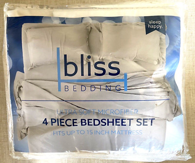 Bliss Bedding 4 Piece Queen Bedsheet Set Ultra Soft Microfiber ...