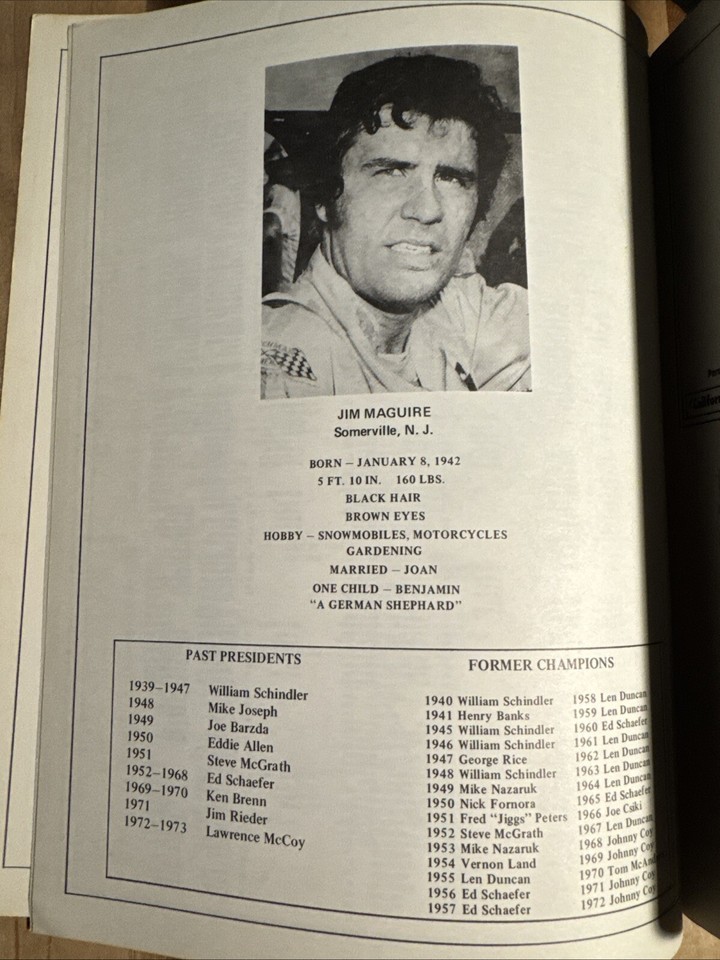 1972 ARDC Midget Racing Yearbook, Champion Johnny Coy on Cover | eBay