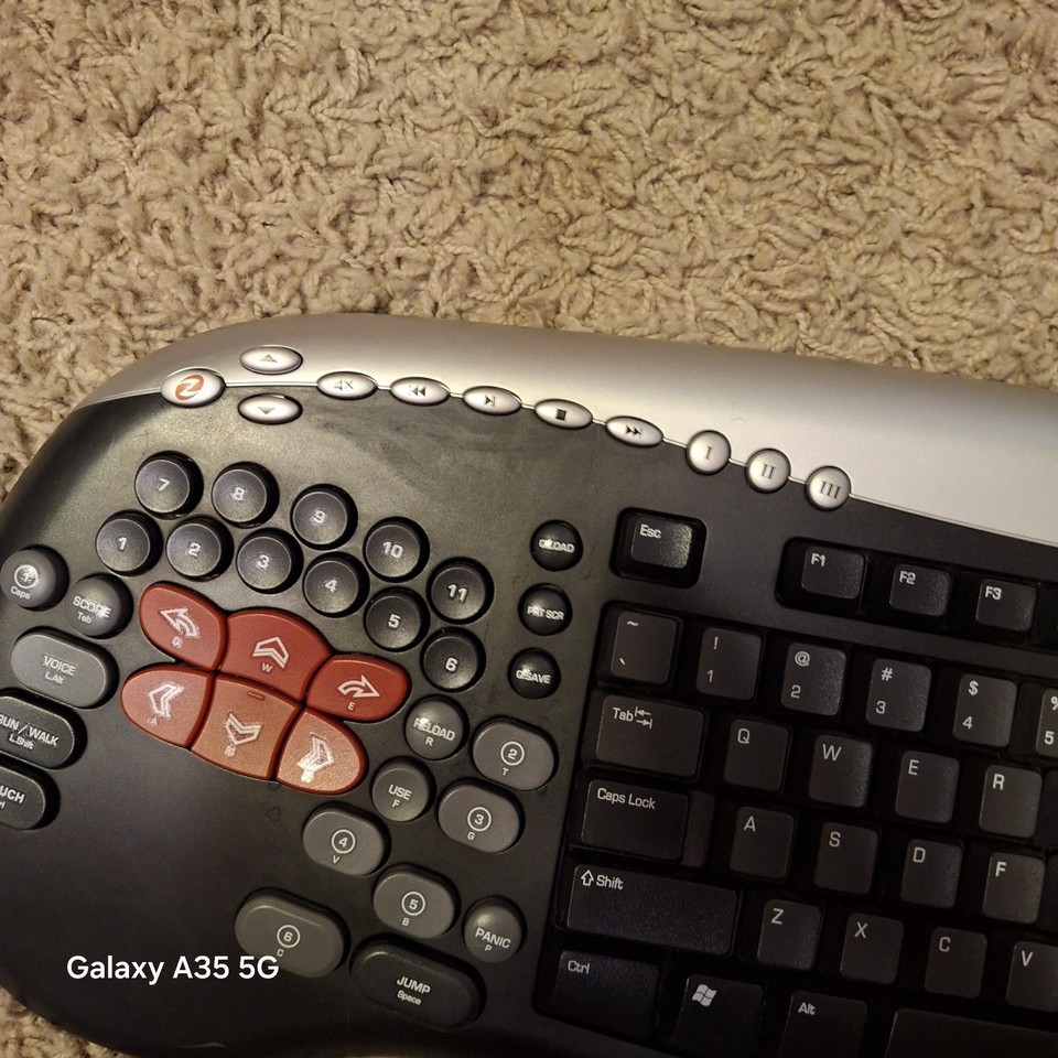 ZBoard MERC Gaming Keyboard Model KU-0453 - Vintage Rare - Tested ...