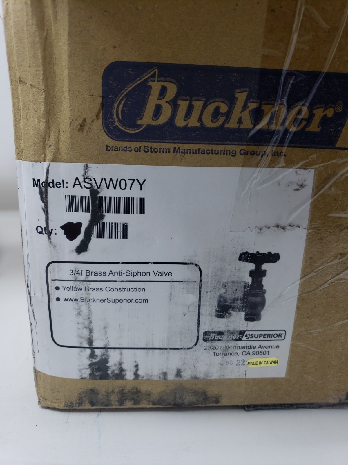 Buckner Superior 3/4" Brass Anti-Siphon Valve ASVW07Y 150PSI SEE ...