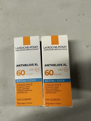NEW! 2X!! La Roche Posay SPF60 Mexoryl XL UVA UVB Protection Face Stick ...