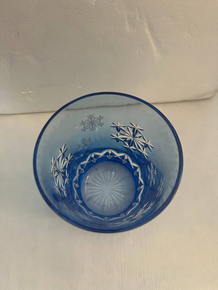 Waterford Crystal SNOWFLAKE Wishes GOODWILL Blue DOF Whiskey Glass 2013 ...