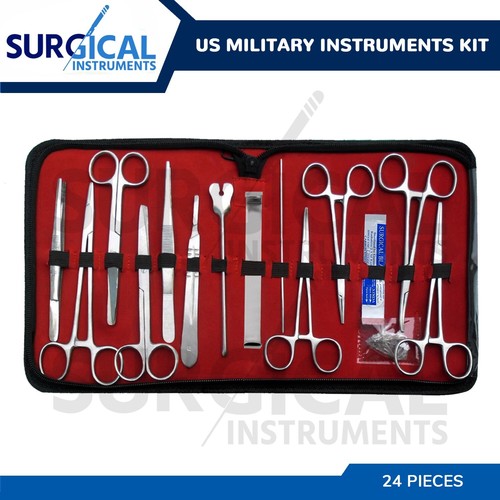 24 Pcs US Military Field Style Instrument Kit Surgical Nurse Doctor ...