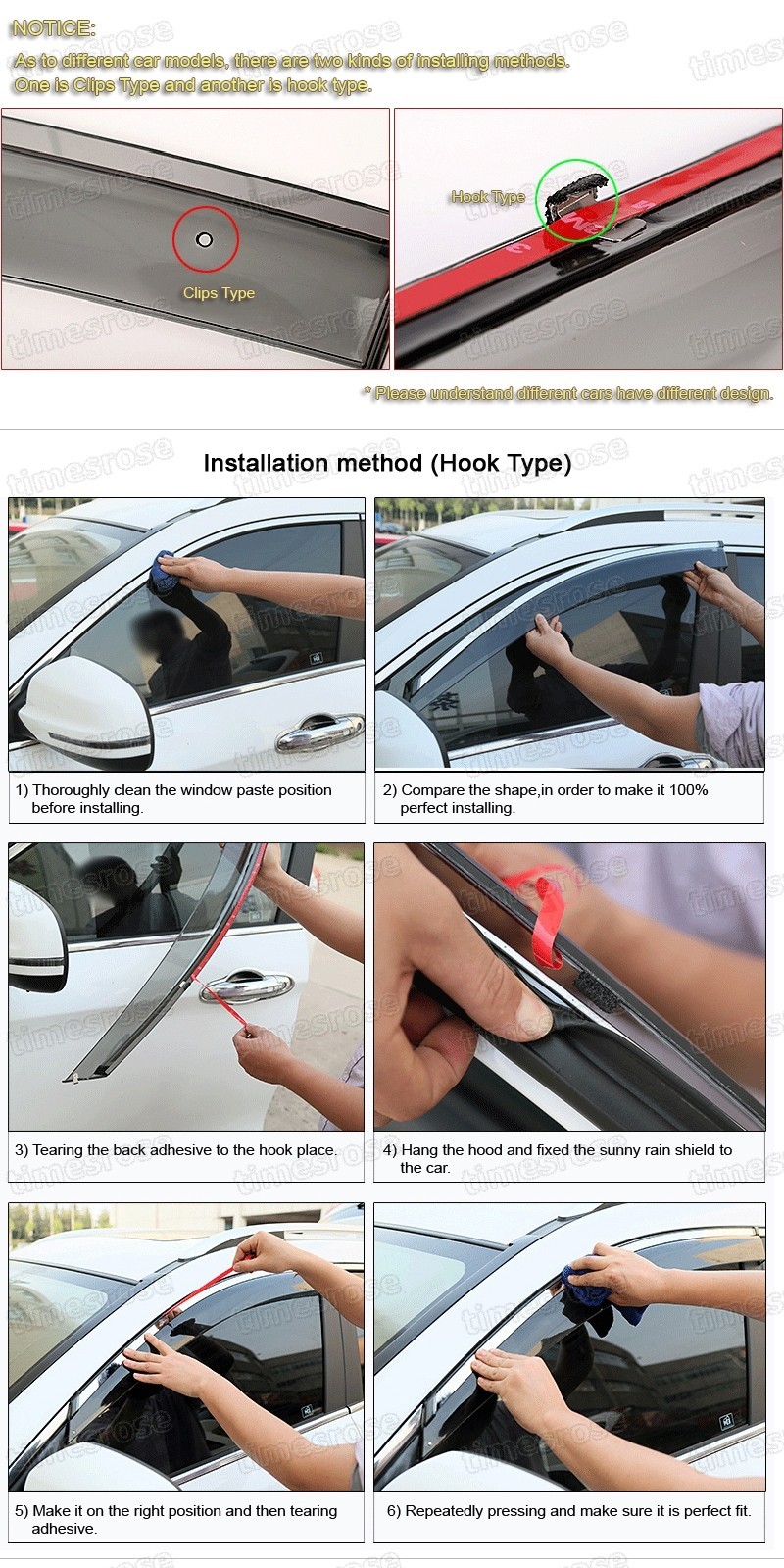 Car Window Vent Visor Deflector Shade Sun/Rain Guard for 2020-2023 Ford ...