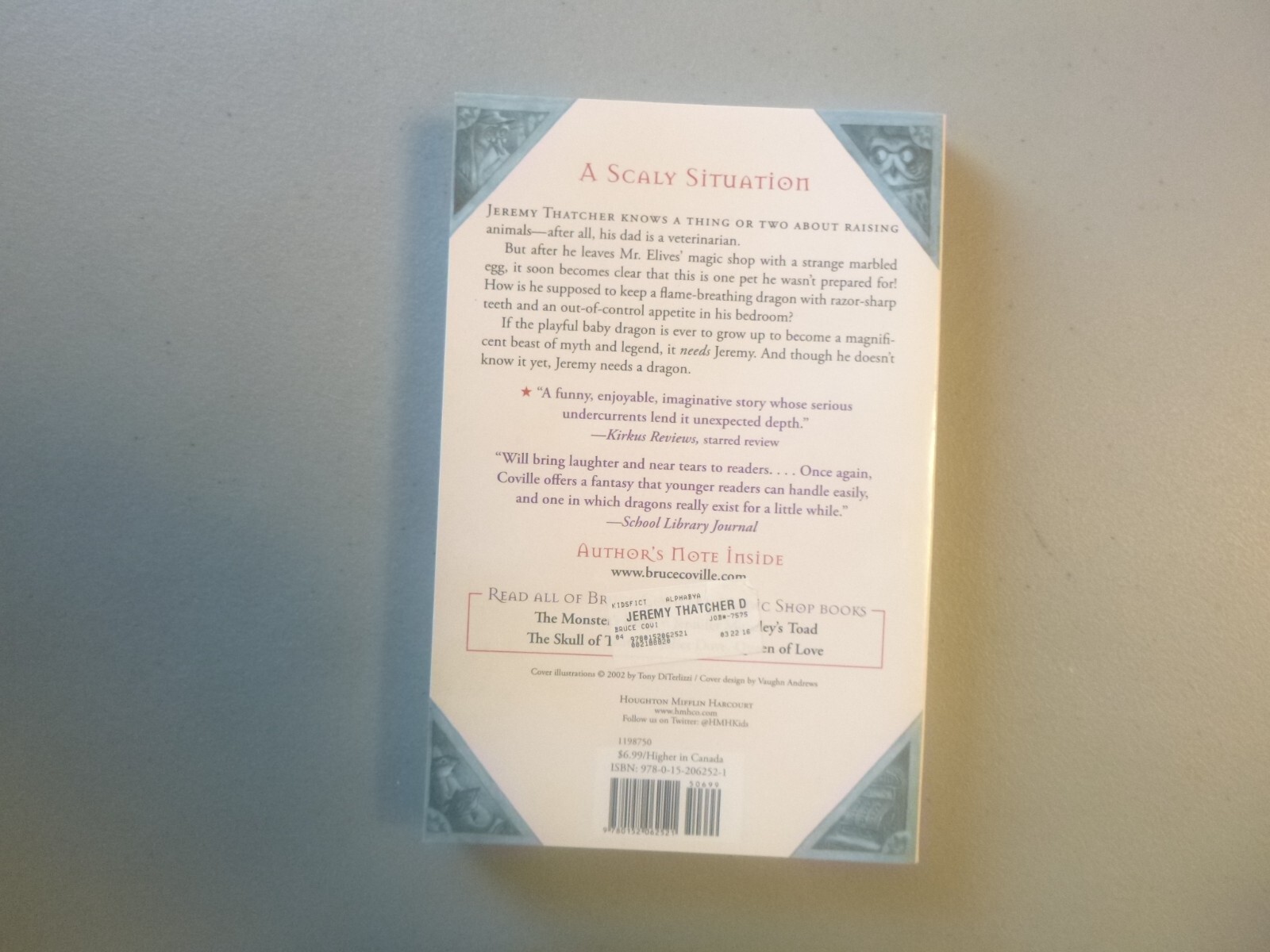 Jeremy Thatcher, Dragon Hatcher : A Magic Shop Book by Bruce Coville ...