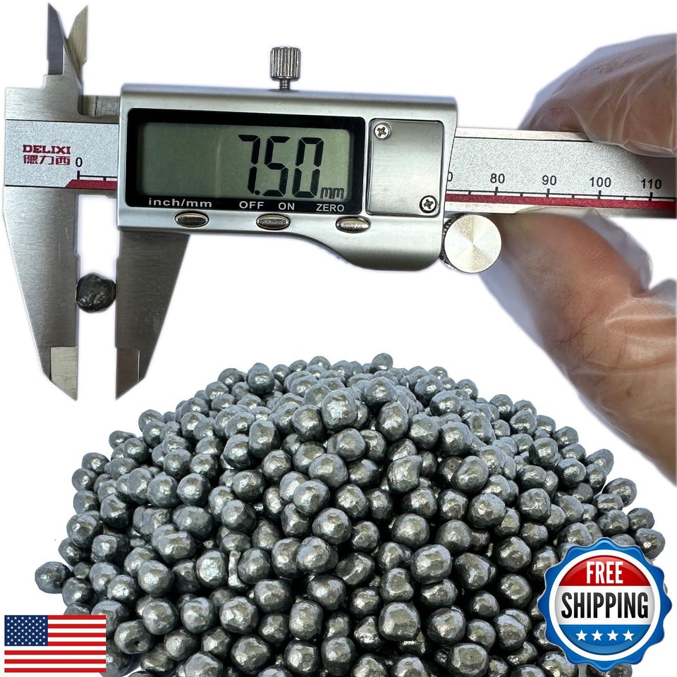 1lb Bag of #7 Lead Shot Balls - 99.9% Pure (7.5mm) - Heavy Duty Ballast ...