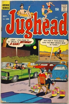 JUGHEAD #185 1970 "Burgers Or Bust" DRIVE IN COVER Archie Comics | eBay