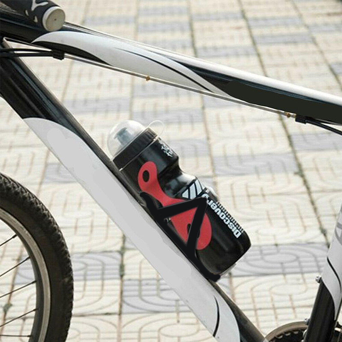 650ML Mountain Bike Bicycle Cycling Water Drink Bottle and Holder Cage ...