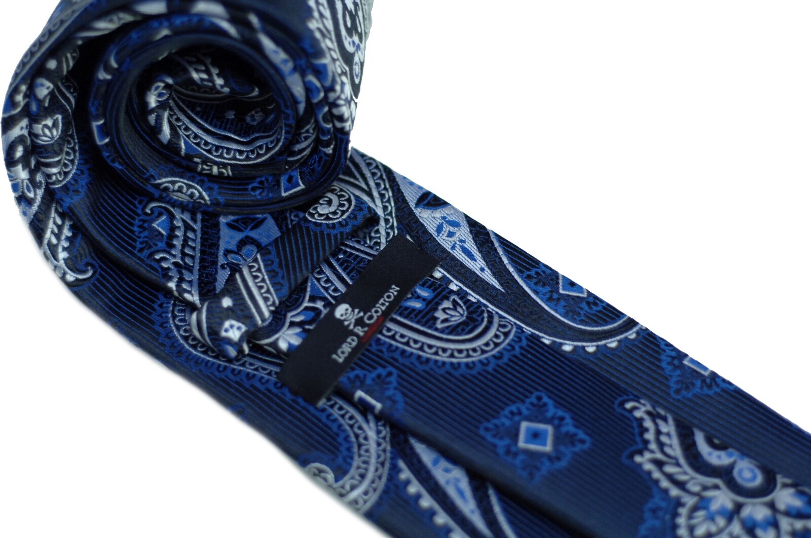 Lord R Colton Masterworks Tie - Ankara Dark Seas Blue Paisley Silk ...