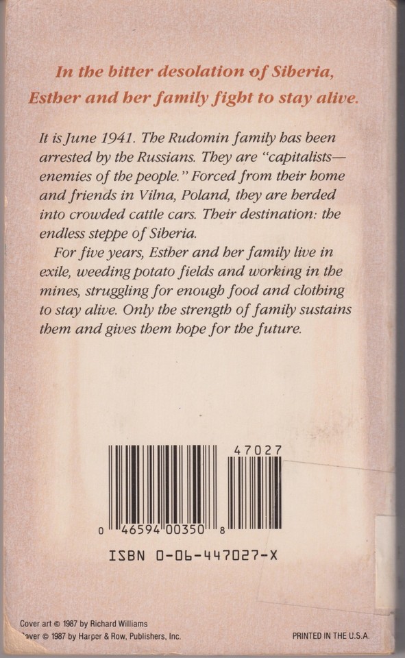 The Endless Steppe by Esther Hautzig (Paperback: Young Adult Fiction ...