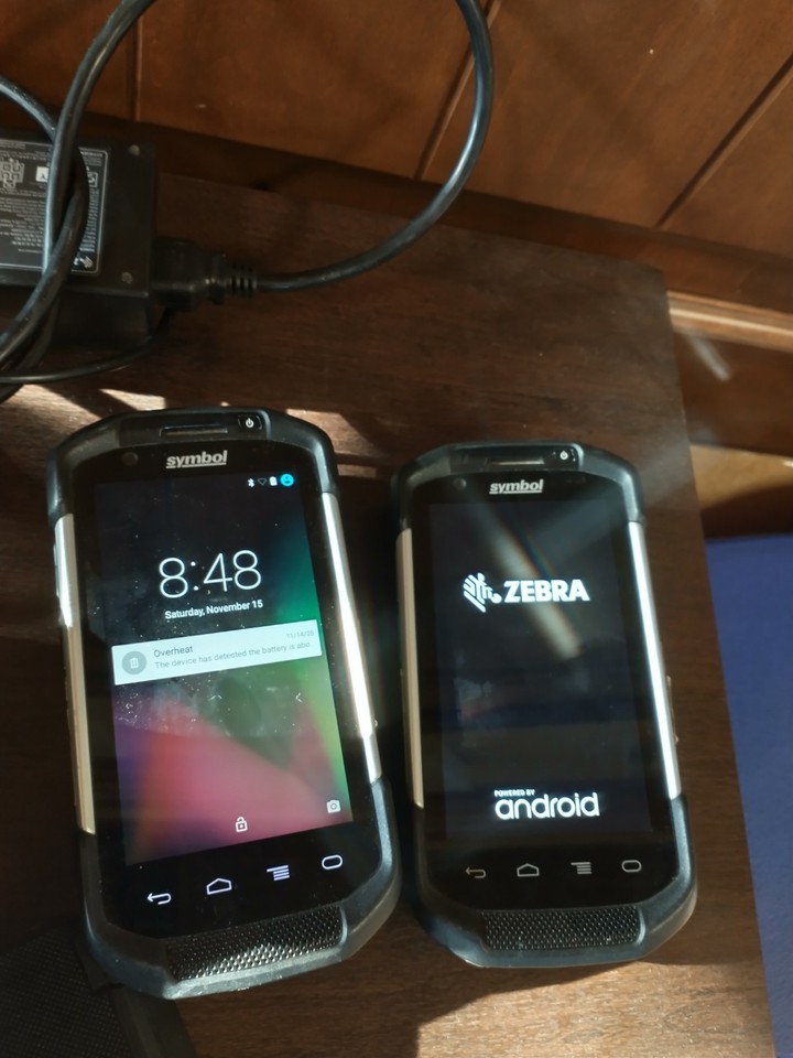 2 Zebra TC70 Android 4.4 Barcode Scanner TC700H w/Battery, Charger | eBay