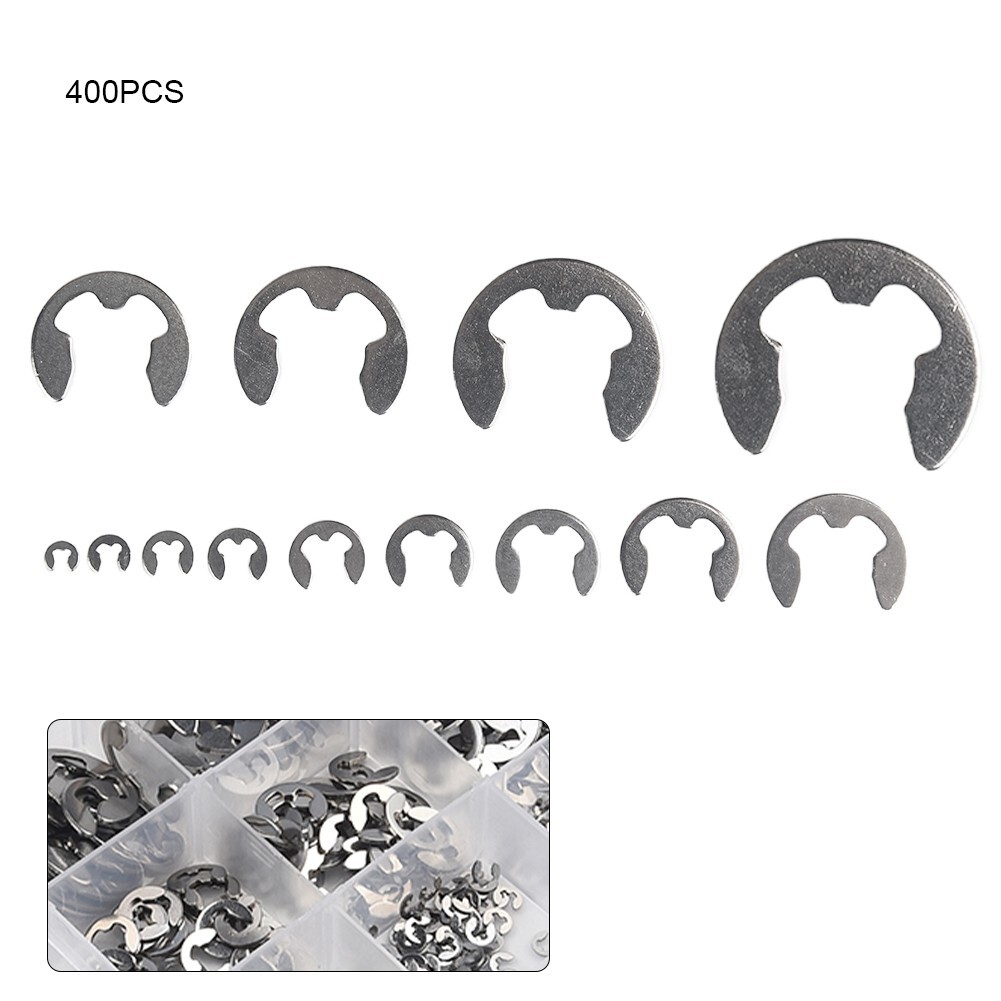 Durable 304 Stainless Steel E Clip Rings 400 Piece Set for Industrial ...