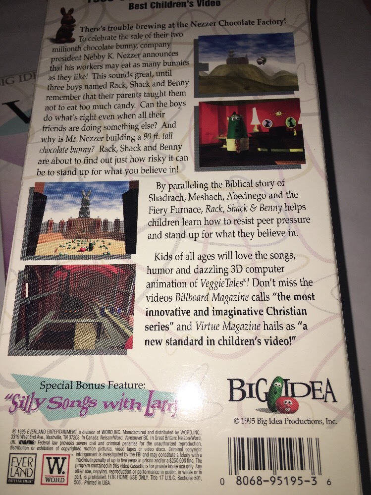 Veggietales Rack Shack And Benny Vhs Ebay Comparison Video For