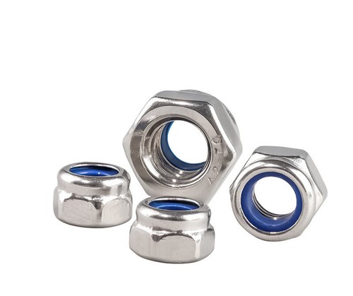 304/201/316 Stainless Steel M2 - M30 Nylon Insert Lock Nuts Hex Nylock ...