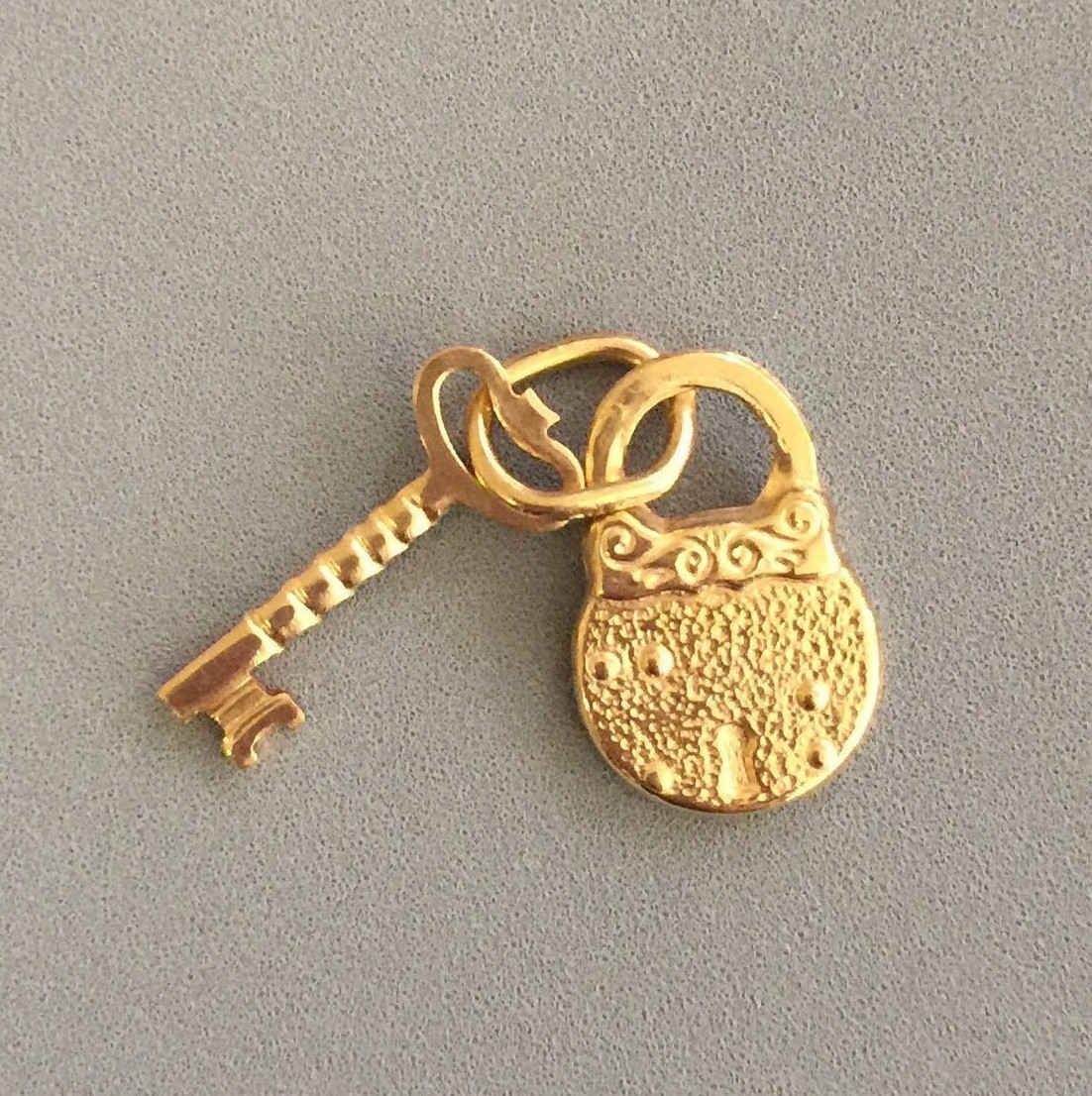 Vintage Lock And Key Pendant Christian Dior Lock & Key Necklace