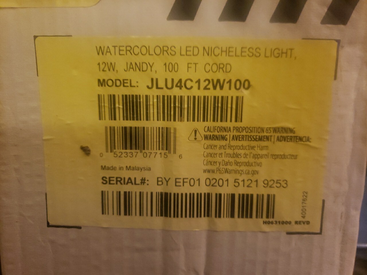 Jandy+WaterColors+Nicheless+LED+Light+-+JLU4C12W100 for sale online | eBay